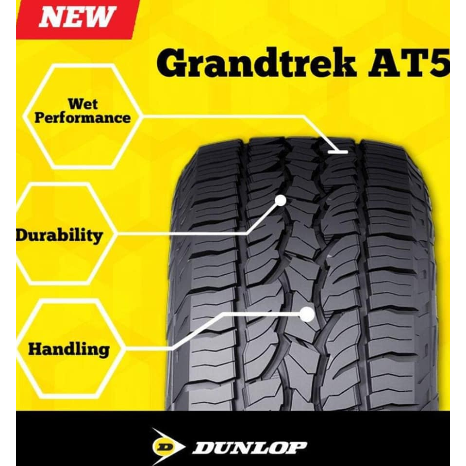 Jual Ban DUNLOP GRANDTREK AT5 265 60 R18 Mobil Pajero Fortuner Hilux DC ...