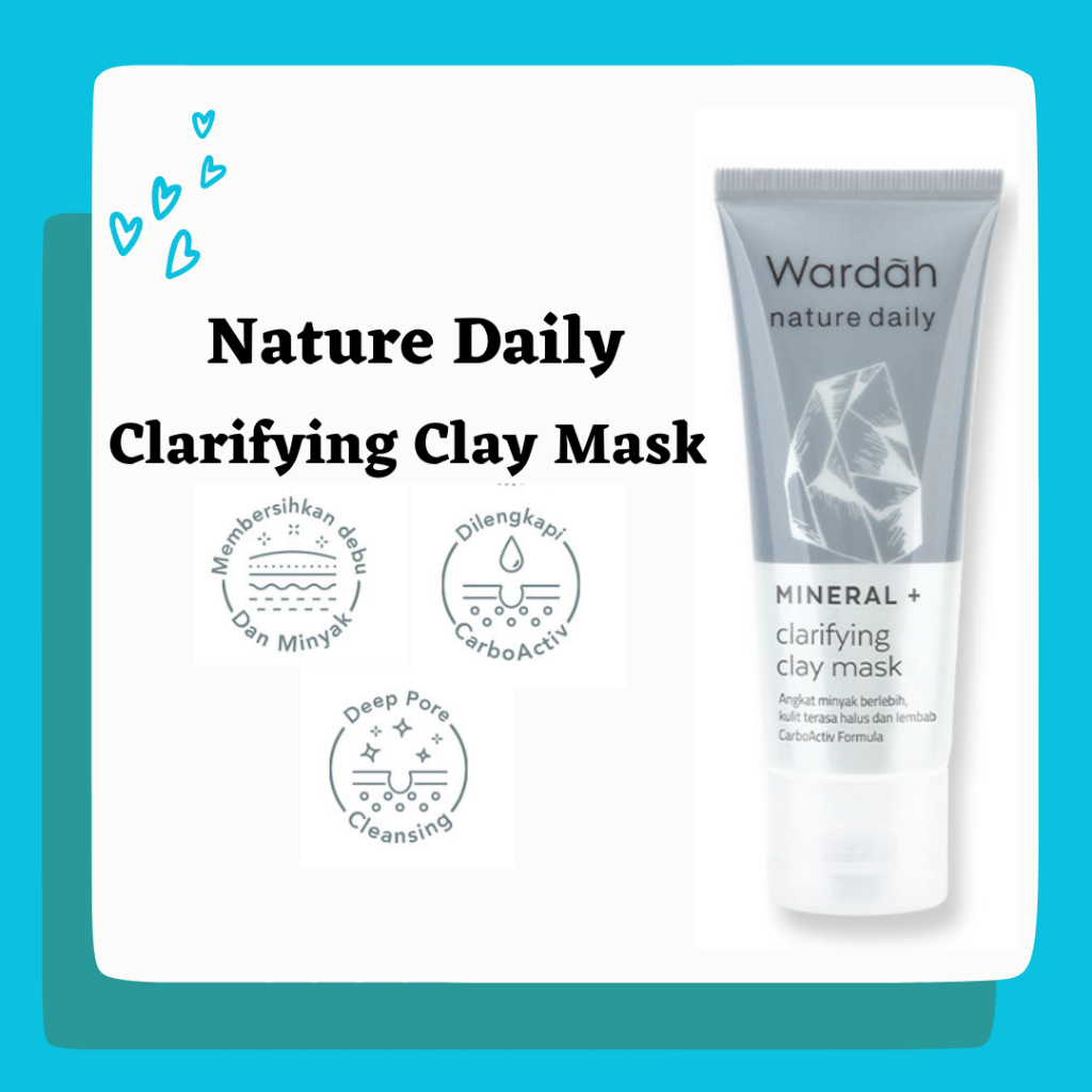 Jual Wardah Nature Daily Mineral+ Clarifying Clay Mask-Masker dengan Kaolin | Shopee Indonesia