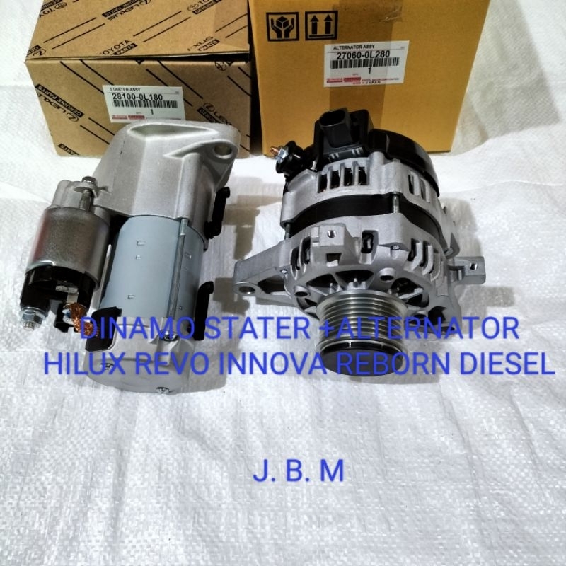 Jual DINAMO STARTER +ALTERNATOR DINAMO TOYOTA HILUX REVO INNOVA REBORN ...