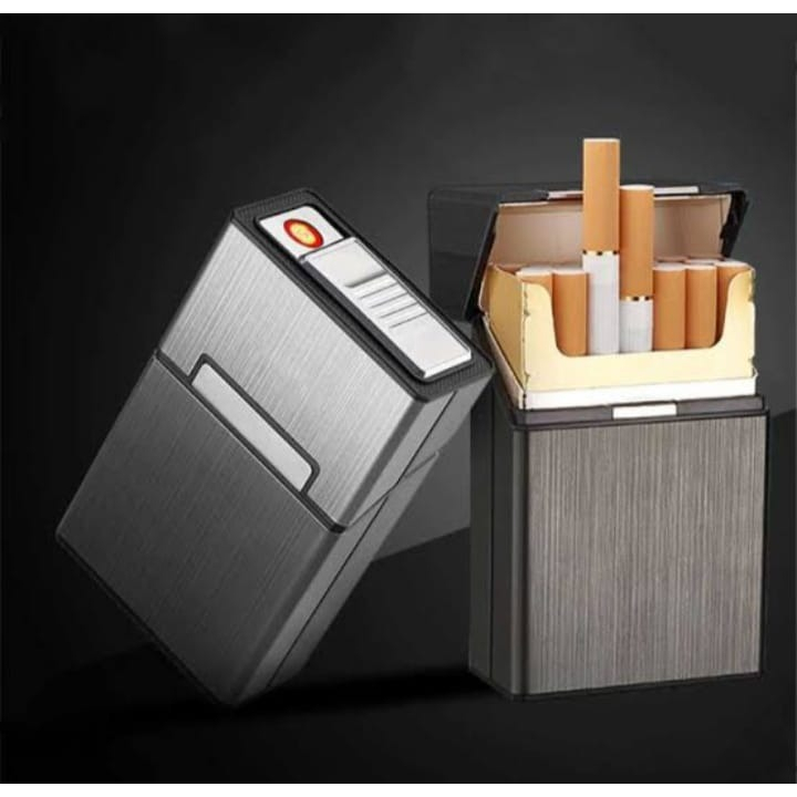 Jual Kotak Rokok Plus Korek Elektrik Cas USB YH 079 Unik Lighter ...
