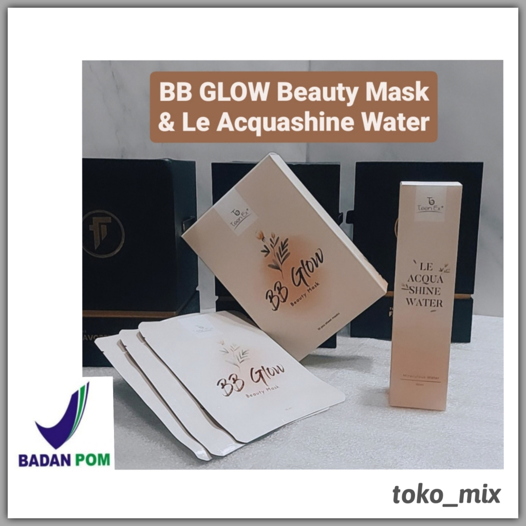 Jual BB GLOW Beauty Mask & Le Acquashine Water | BB Glow Mask LVIORS ...