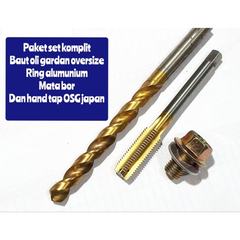 Jual Paket set komplit Baut oli gardan oversize set Ring alumunium set Mata bor Dan hand tap OSG ...