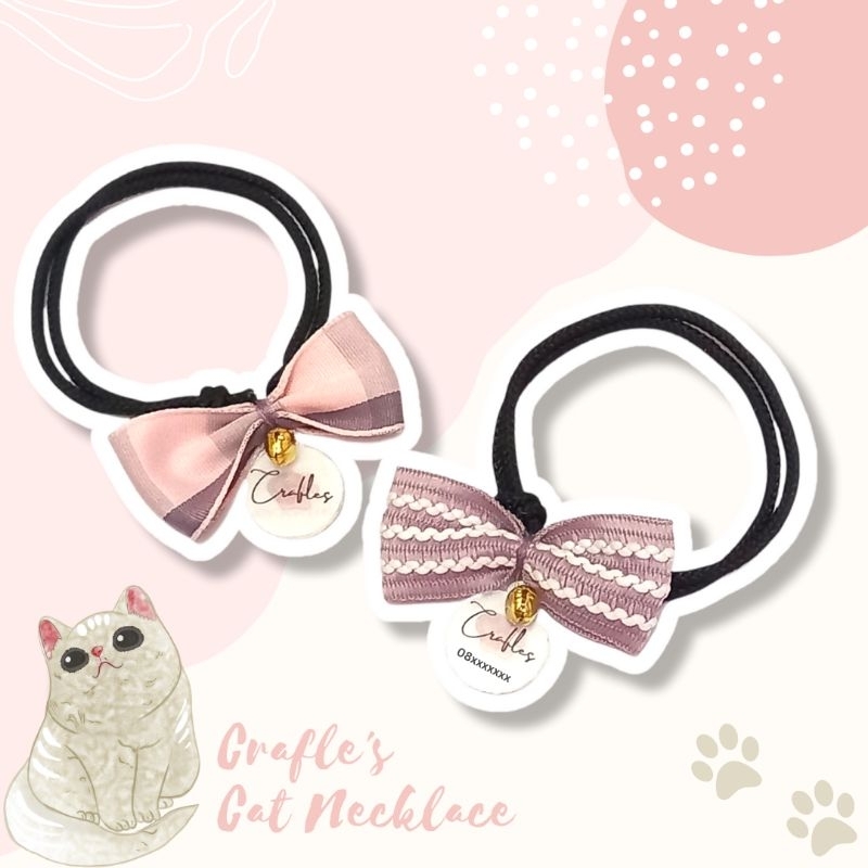 Jual KALUNG KUCING CUSTOM NAMA | CRAFLE'S CAT NECKLACE BOW TIE EDITION ...