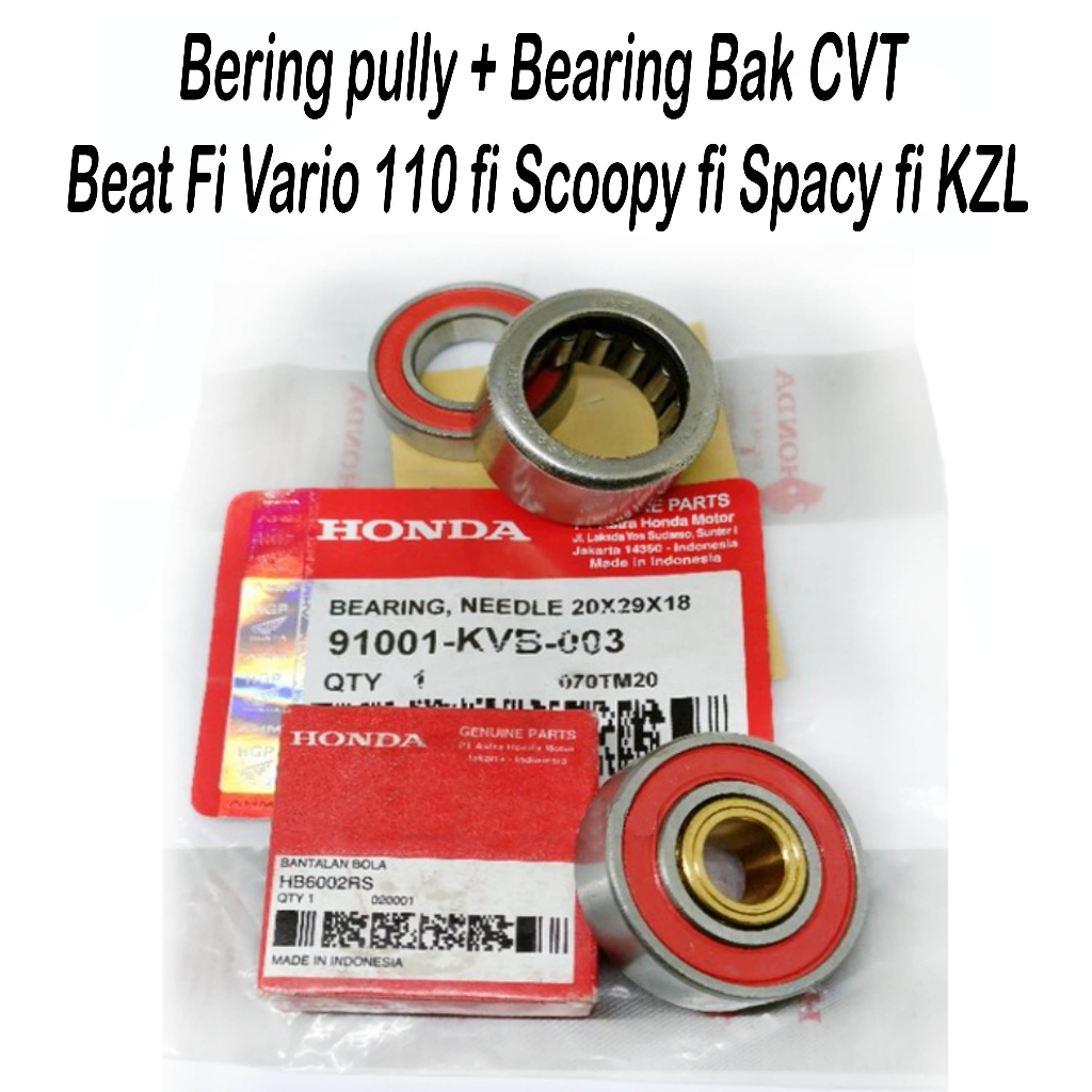 Jual 1SET Bearing pully + Bearing Bak CVT Beat Fi Vario 110 fi Scoopy ...
