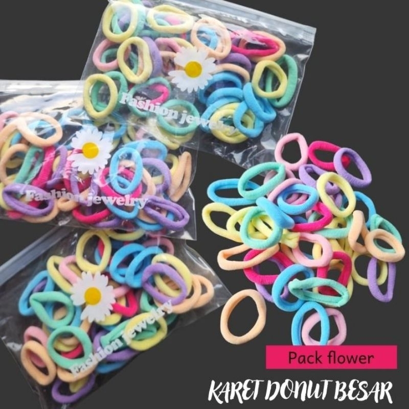 Jual Karet Rambut Rainbow Donut Besar Korea (50pc/pax) | Shopee Indonesia