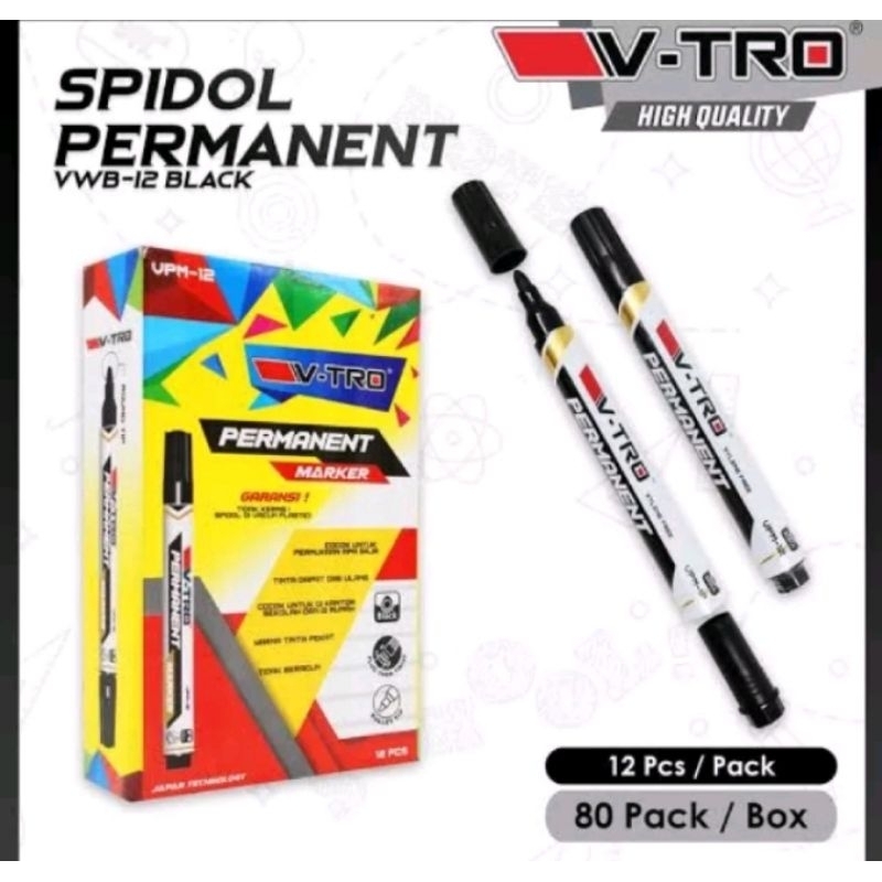 Jual Spidol PERMANENT hitam eceran 1 pcs | Shopee Indonesia