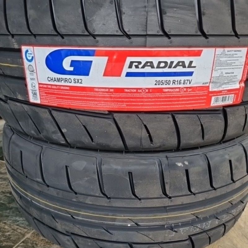 Jual Ban gt radial 205/50R16 champiro SX2 semi slick | Shopee Indonesia