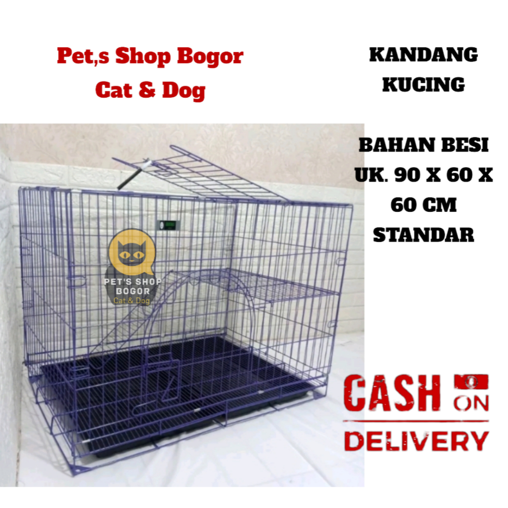 Jual KANDANG KUCING MURAH SIZE XXL (EXTRA JUMBO) 2 TINGKAT 90x60x60 ...