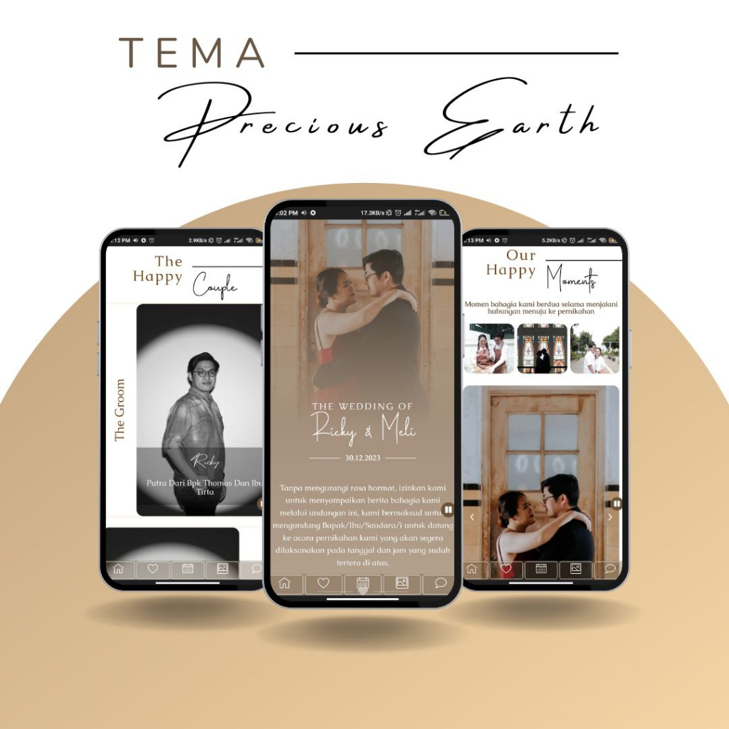 Jual Undangan Digital Pernikahan Tema Precious Undangan Website | Shopee Indonesia