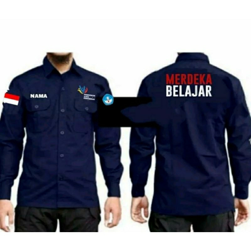 Jual seragam kemeja baju guru merdeka mengajar baju merdeka mengajar ...