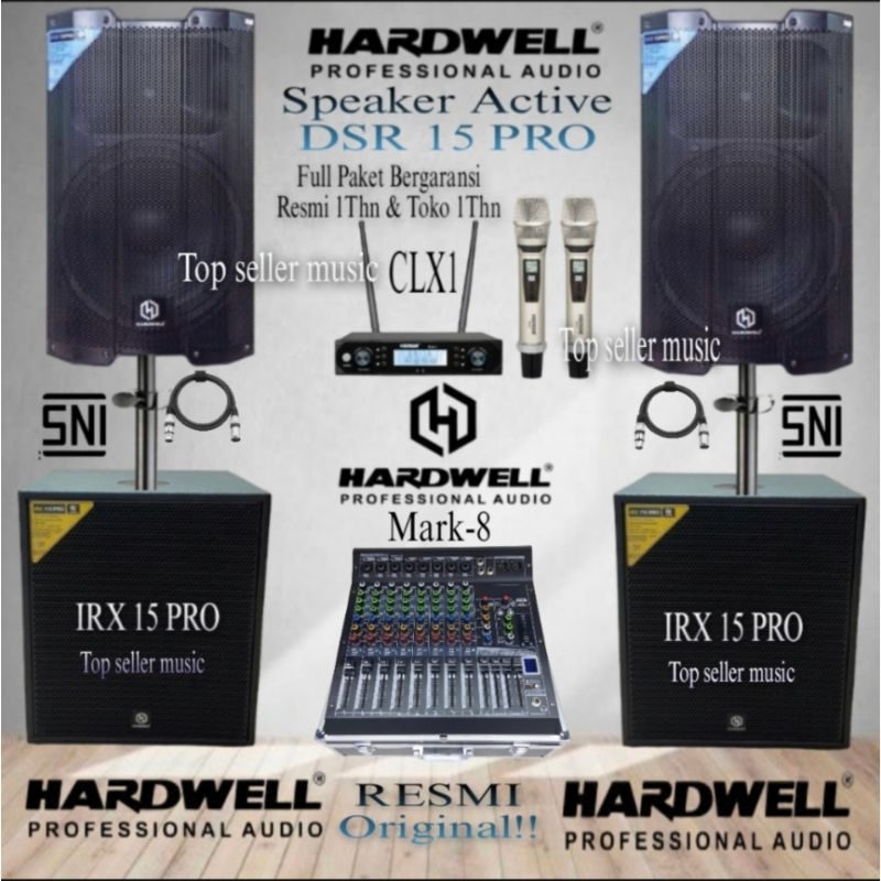 Jual Paket Sound System Full Merk HARDWELL 2 SUB IRX 115 PRO Speaker ...