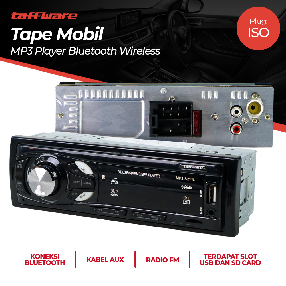 Jual Tape Mobil Media Player Bluetooth MP3 FM Remote AUX USB | Shopee ...