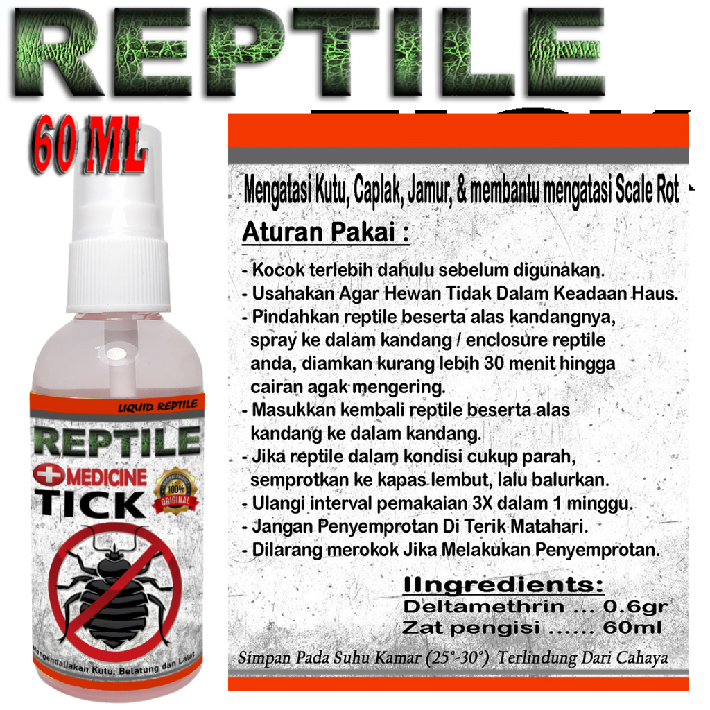 Jual SHORI TICK OBAT ANTI CAPLAK KUTU JAMUR ULAR SCALE ROT REPTILE ...
