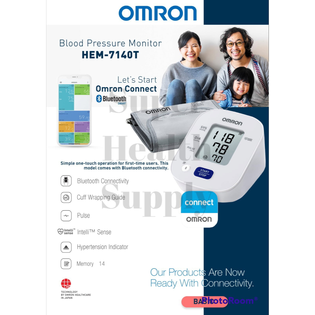 Jual Omron Tensimeter Digital HEM-7140T1 Tensimeter Connect Bluetooth ...