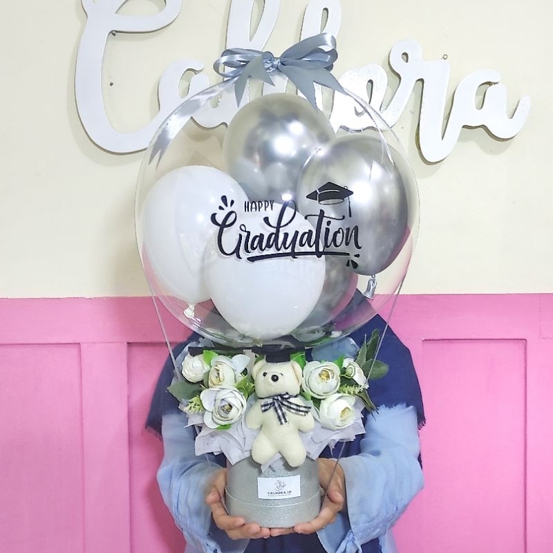 Jual Bucket Buket Bunga wisuda Balon Small Caldora.id BL41 | Shopee ...