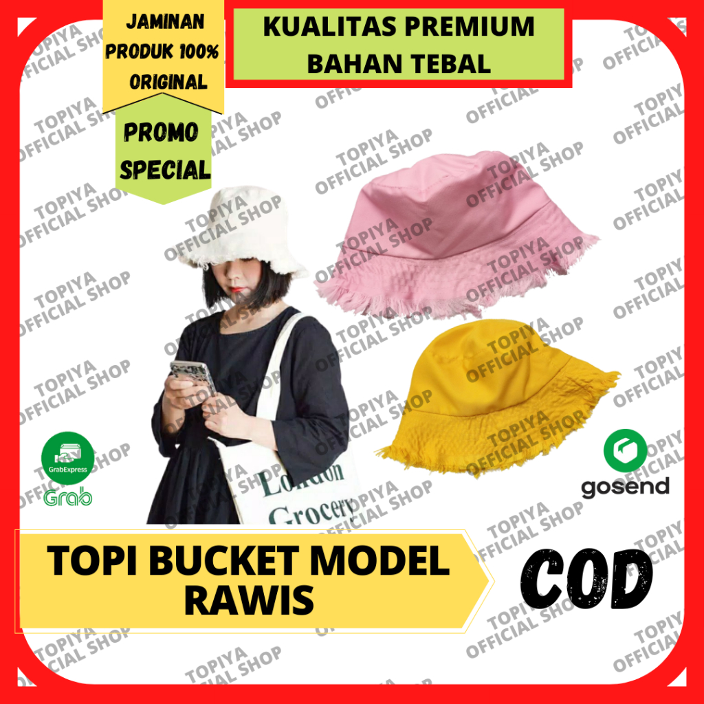 Jual TOPIYA Topi Bucket Rawis Dewasa Topi Motif Rawis | Shopee Indonesia