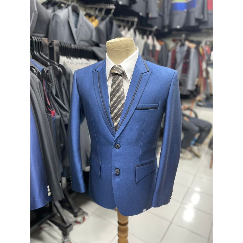 Jual 1 PASANG STELL JAS DAN CELANANYA WARNA BIRU ELEKTRIK (bahan semi wol korea) | Shopee Indonesia