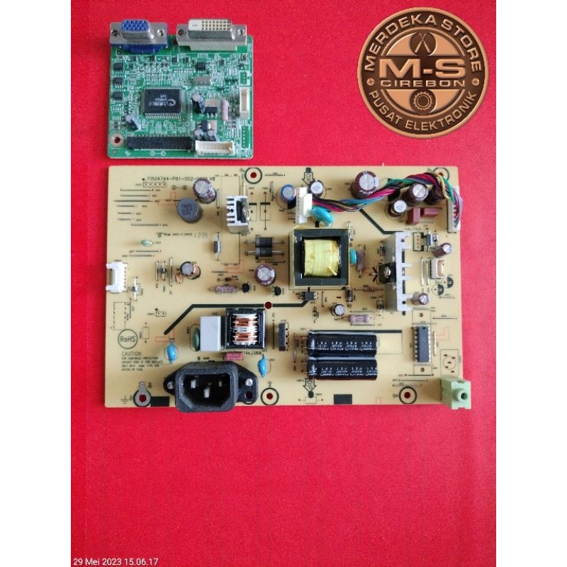 Jual MB Mobo mainboard module dan psu power suplay monitor HP W2072A | Shopee Indonesia
