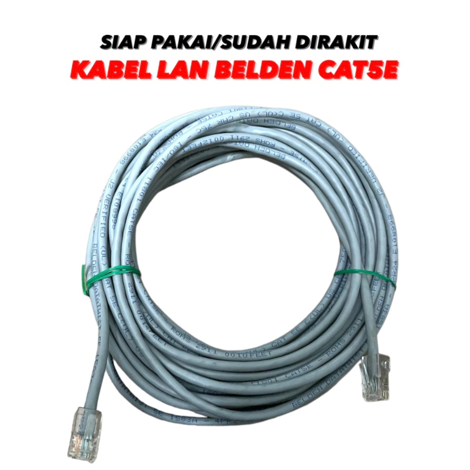Jual KABEL UTP LAN DATA CAT 5 BELDEN + RG 45 SIAP PAKAI/ SUDAH DIRAKIT ...