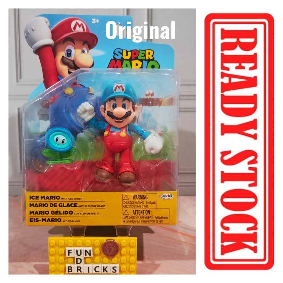 Jual Jakks Super Mario Ice Mario with ice flower Action Figure | Shopee ...