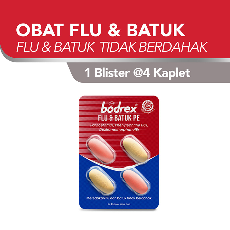 Jual Bodrex Obat Flu & Batuk Tidak Berdahak 4 Kaplet | Shopee Indonesia