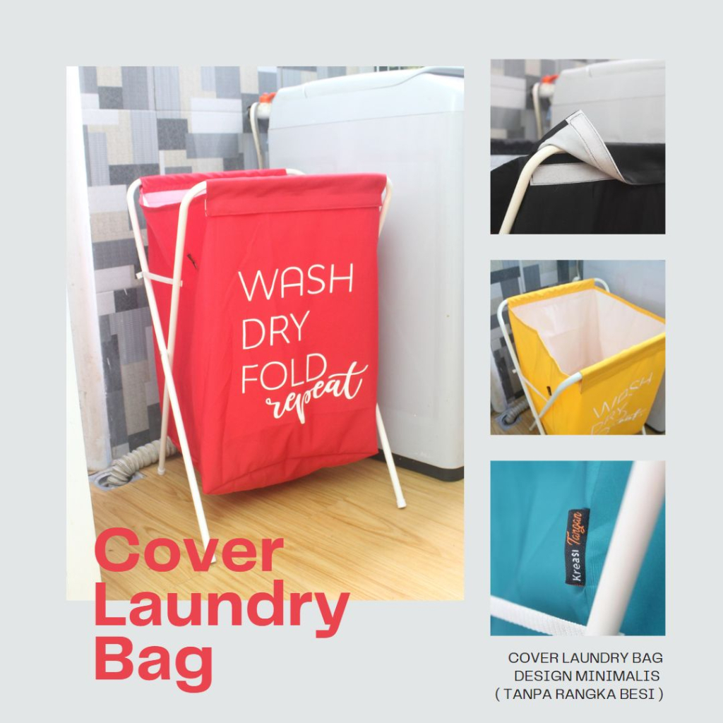 Jual COVER LAUNDRY BAG DESIGN MINIMALIS ( TIDAK TERMASUK RANGKA BESI ...