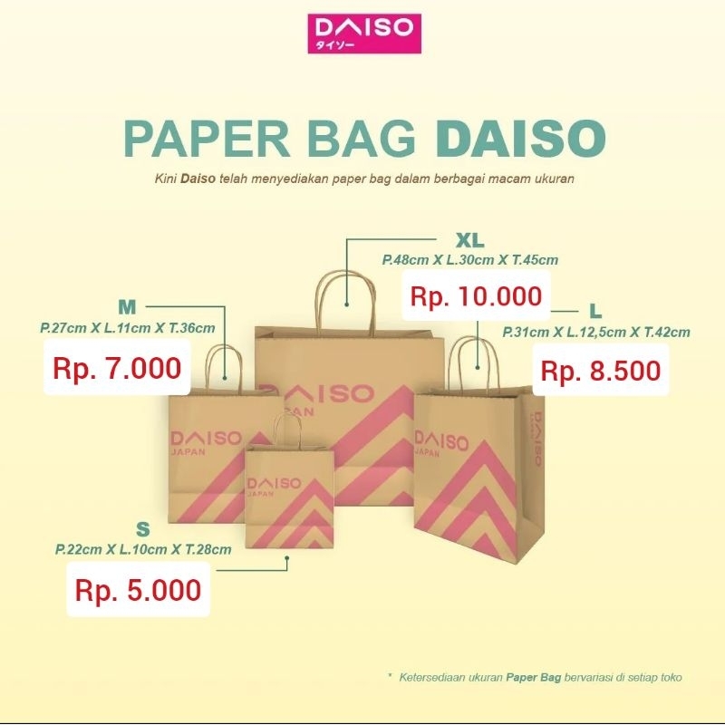 Jual Paperbag Daiso Japan | Shopee Indonesia