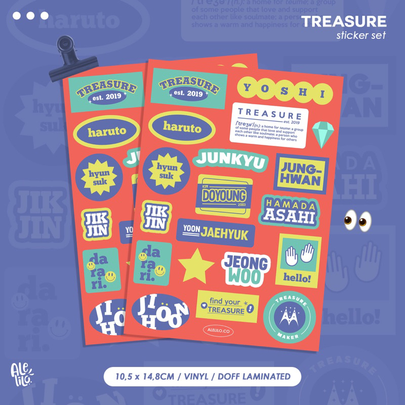 Jual TREASURE STICKER SET (NEW DESIGN) | Shopee Indonesia