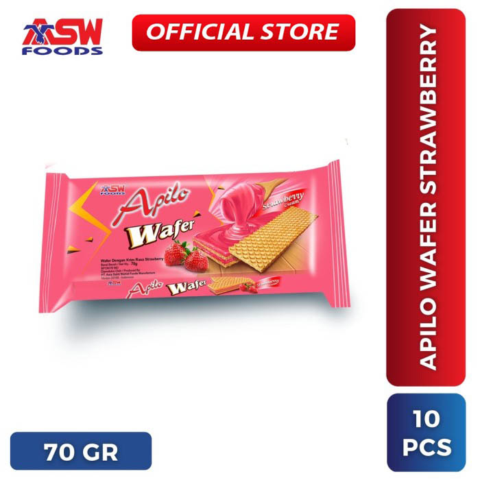 Jual Apilo Block Wafer Strawberry ( 10 Pcs ) | Shopee Indonesia