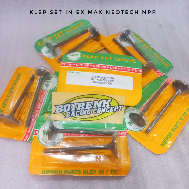 Jual KLEP SET VALVE SET IN EX GL MAX NEOTECH KCM GL MAX CDI KC6 NPP PREMIUM-BOYRENK RACING ...
