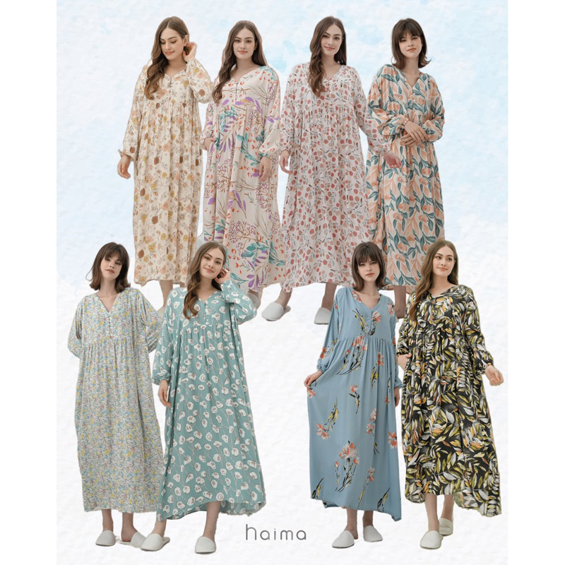 Jual HAIMA - ZARA Long Dress ( daster - gamis - daster panjang rayon ...