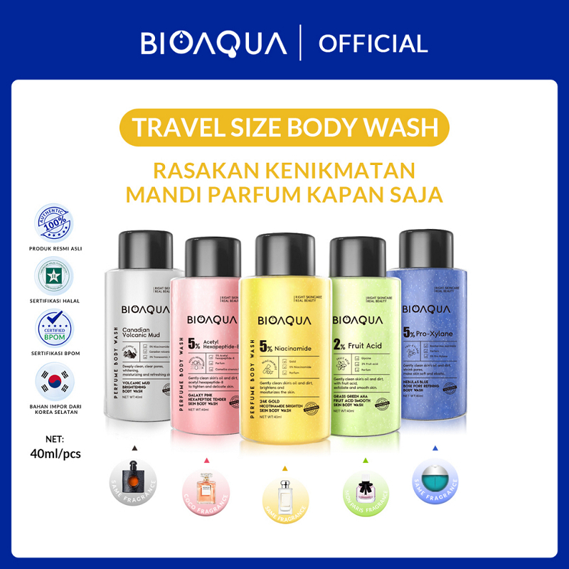 Jual BIOAQUA Body Wash 40 ml Travel Size Long Lasting Fragrance ...