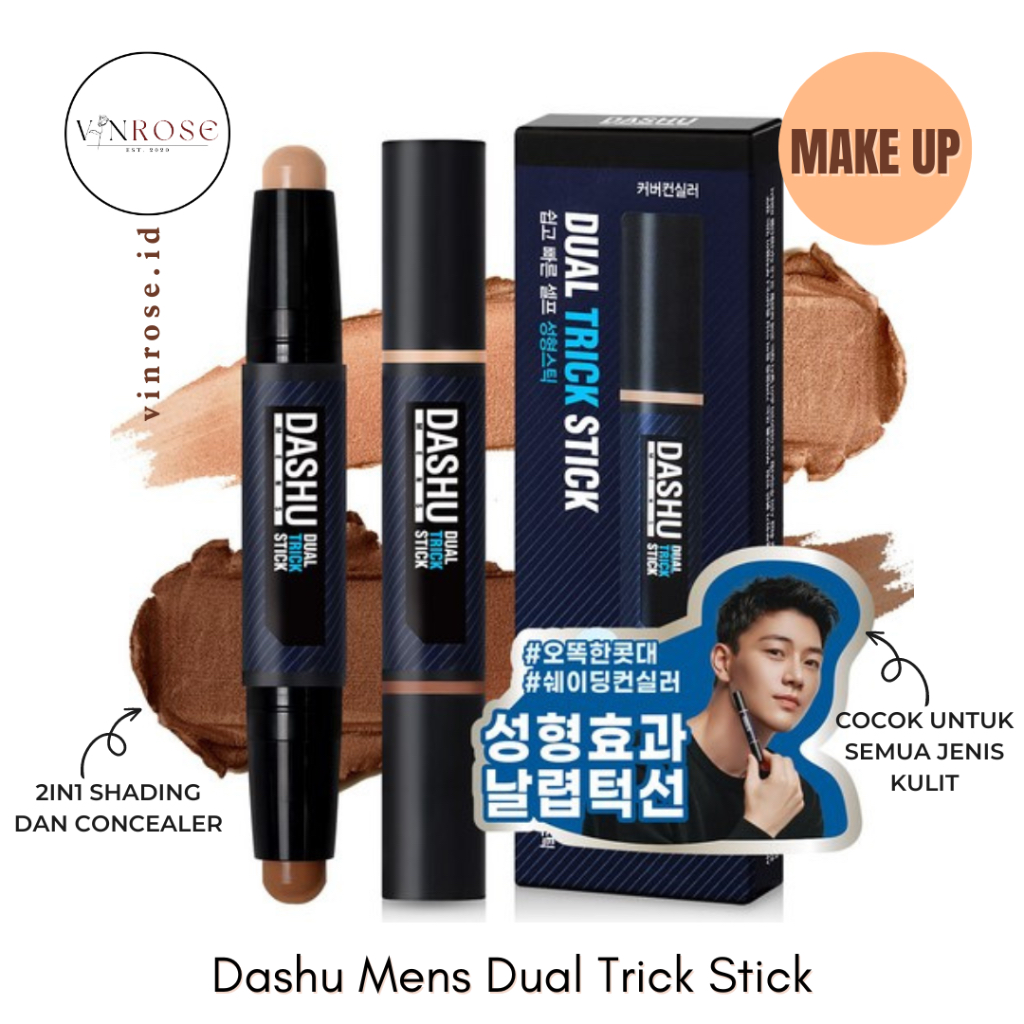Jual Dashu Mens Dual Trick Stick Shading Concealer Korea Make Up ...