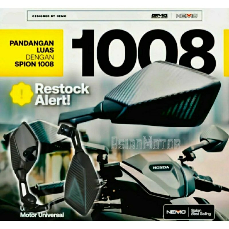 Jual Spion Ducati NEMO 1007, 1008 Dan 1372-3 Untuk Semua Motor | Shopee ...