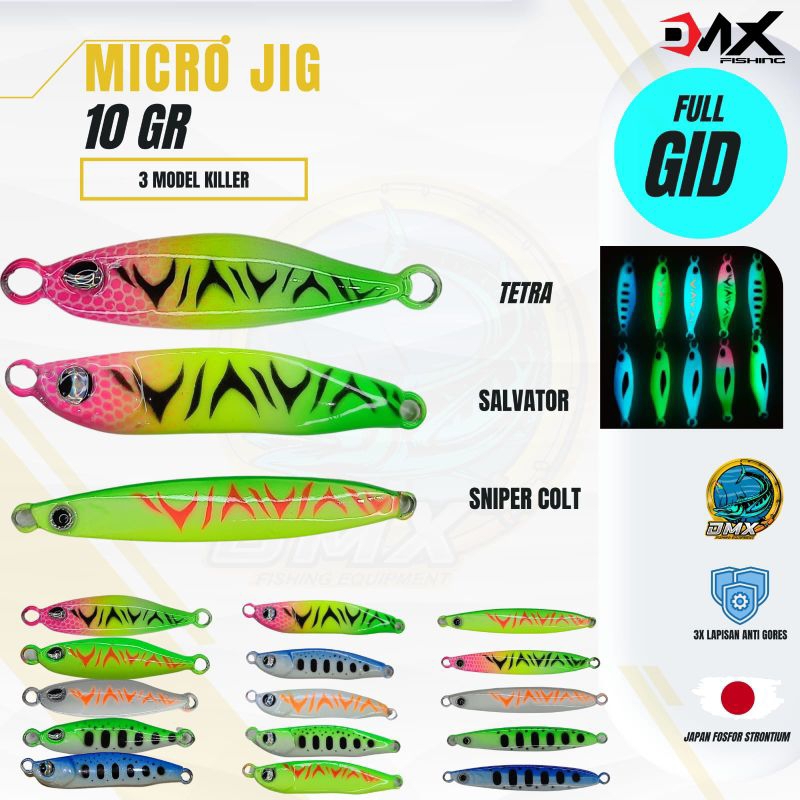 Jual MICRO JIG 10 Gram FULL GID KILLER 3 VARIAN TETRA☑️SALVATOR☑️SNIPER COLT☑️ METAL JIG 10G ...