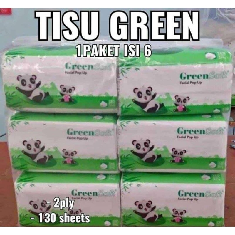 Jual (1 PAKET 6 PCS TISU) Tisu Green Paket 6pcs / Tisu Greensoft Pop Up ...