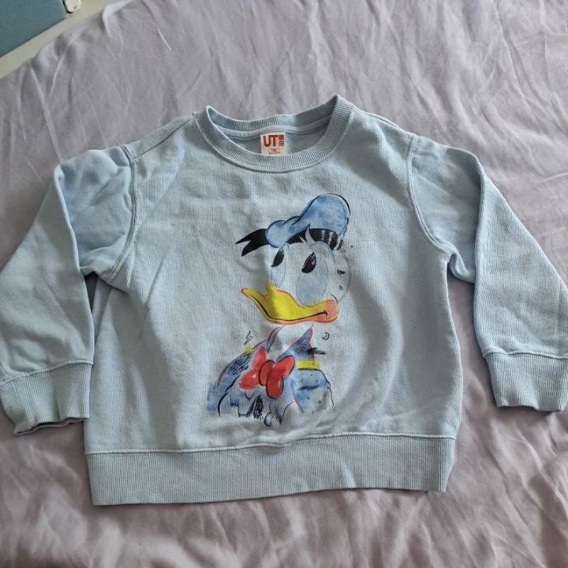 Jual uniqlo kids disney sweater uk 100 donald duck | Shopee Indonesia