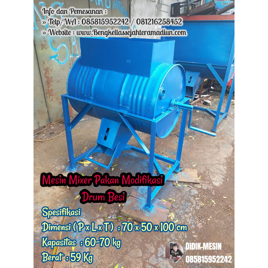 Jual Mesin Mixer Pakan Modifikasi Drum Besi | Shopee Indonesia