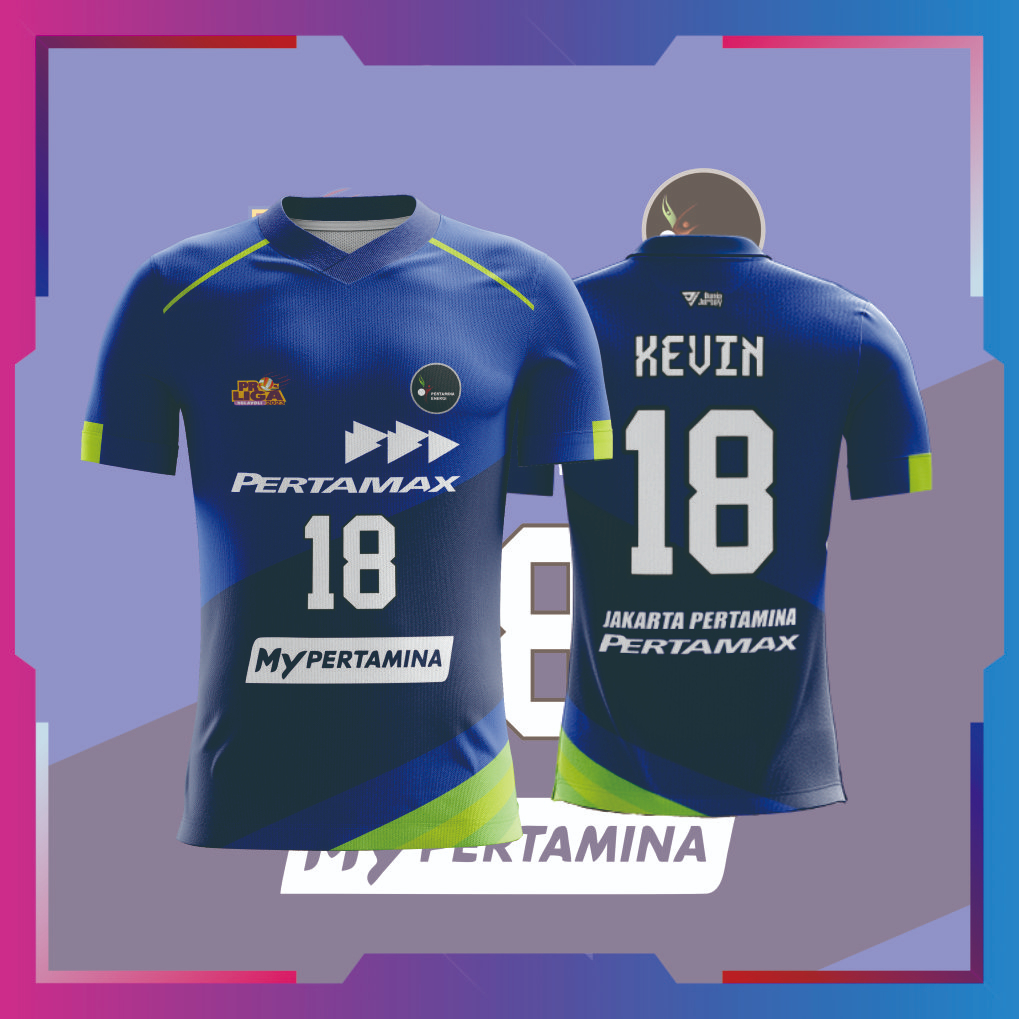 Jual JERSEY PROLIGA Jakarta Pertamina Pertamax CUSTOM (FREE DESAIN ...