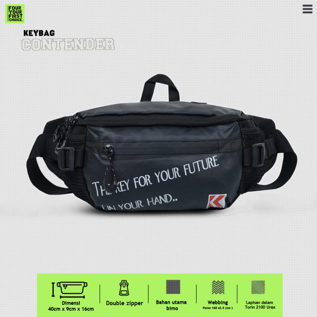 Jual Tas Waistbag Pria FOURTYFOUR Contender By Keybag Premium | Shopee ...