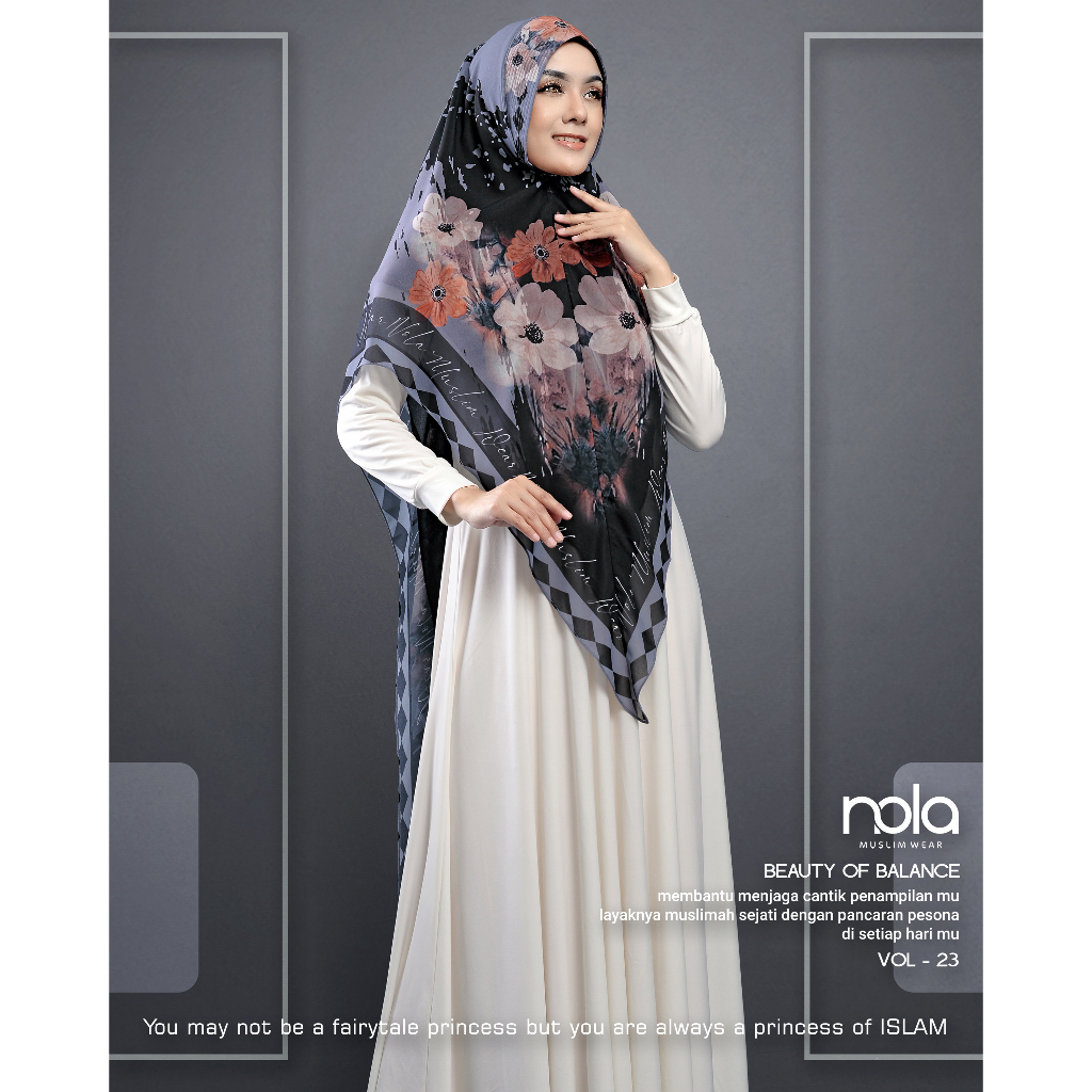 Jual NOLA- Ready Khimar Printing Premium Vol23 Hijab Instan | Shopee ...
