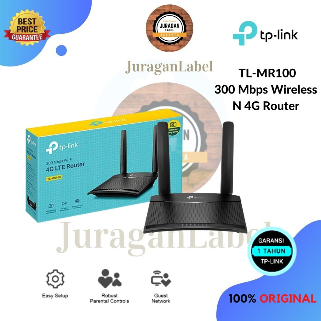 Jual TP-LINK TL-MR100 Wireless N 4G LTE Router TPLINK 300Mbps | Shopee ...