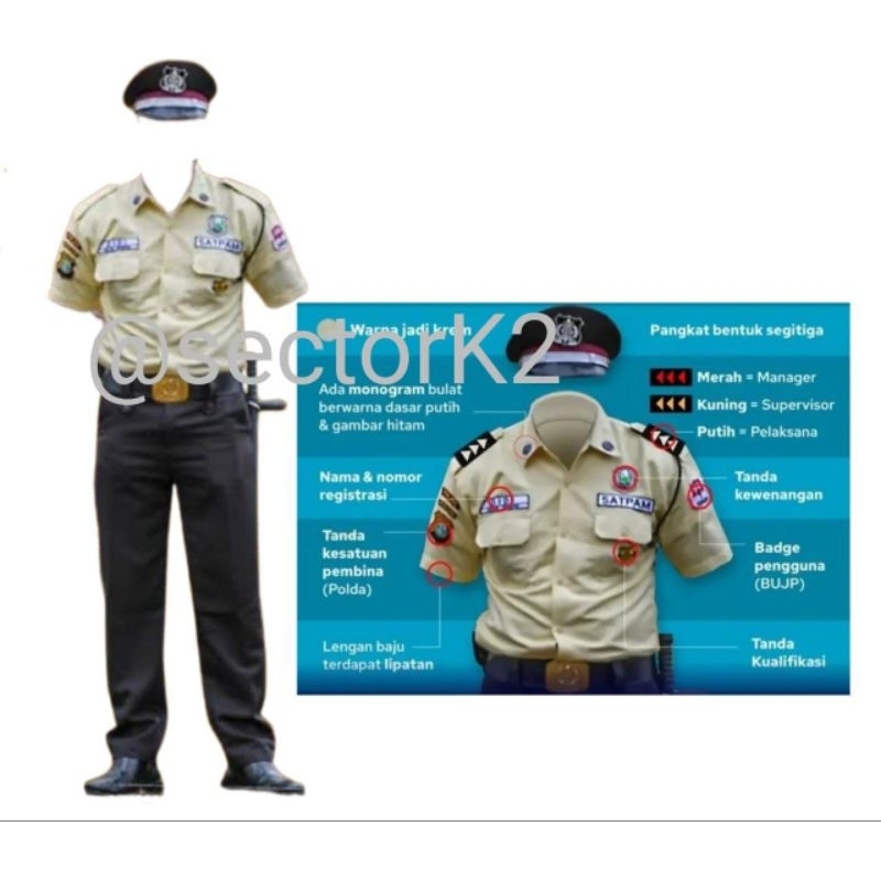 Jual Seragam Satpam Seragam Security PDH-PDL Terbaru 2023 Krem Polos Tanpa Atribut | Shopee ...