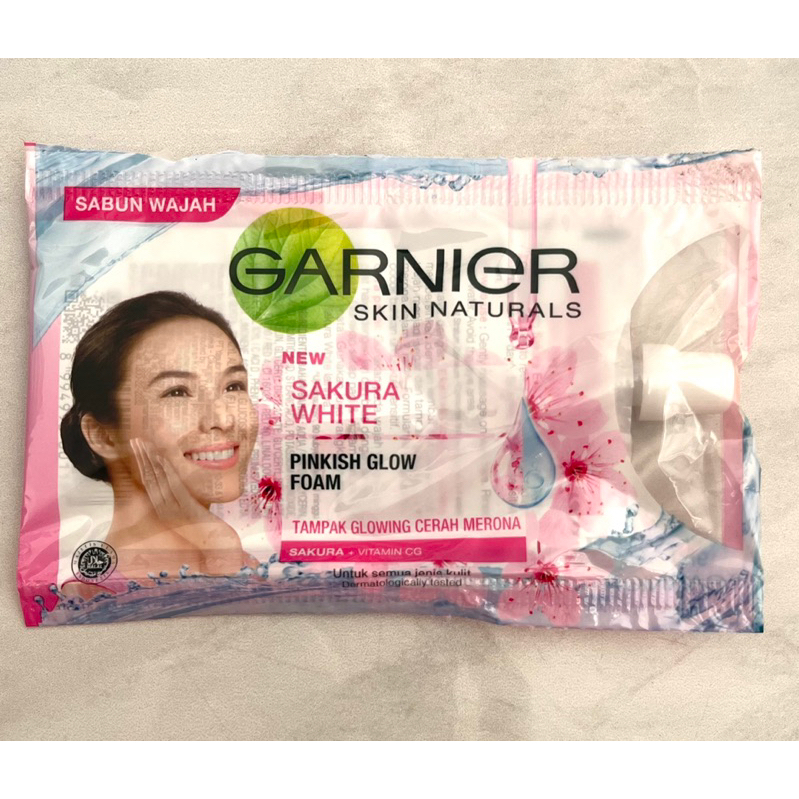 Jual garnier sabun wajah sakura white pinkish glow foam kemasan shaset ...