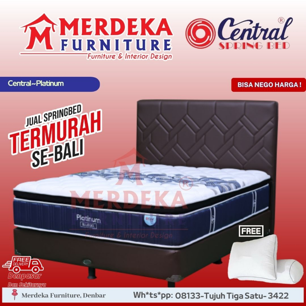 Jual Kasur Central ~ Platinum | Spring Bed 160x200|Free Bantal | Shopee ...