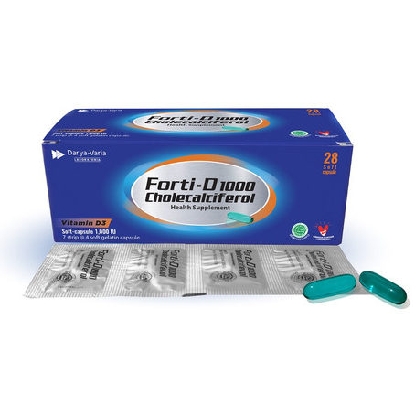 Jual Forti D3 1000 IU Box 28's Kapsul Darya - Vitamin D 1000 IU ...