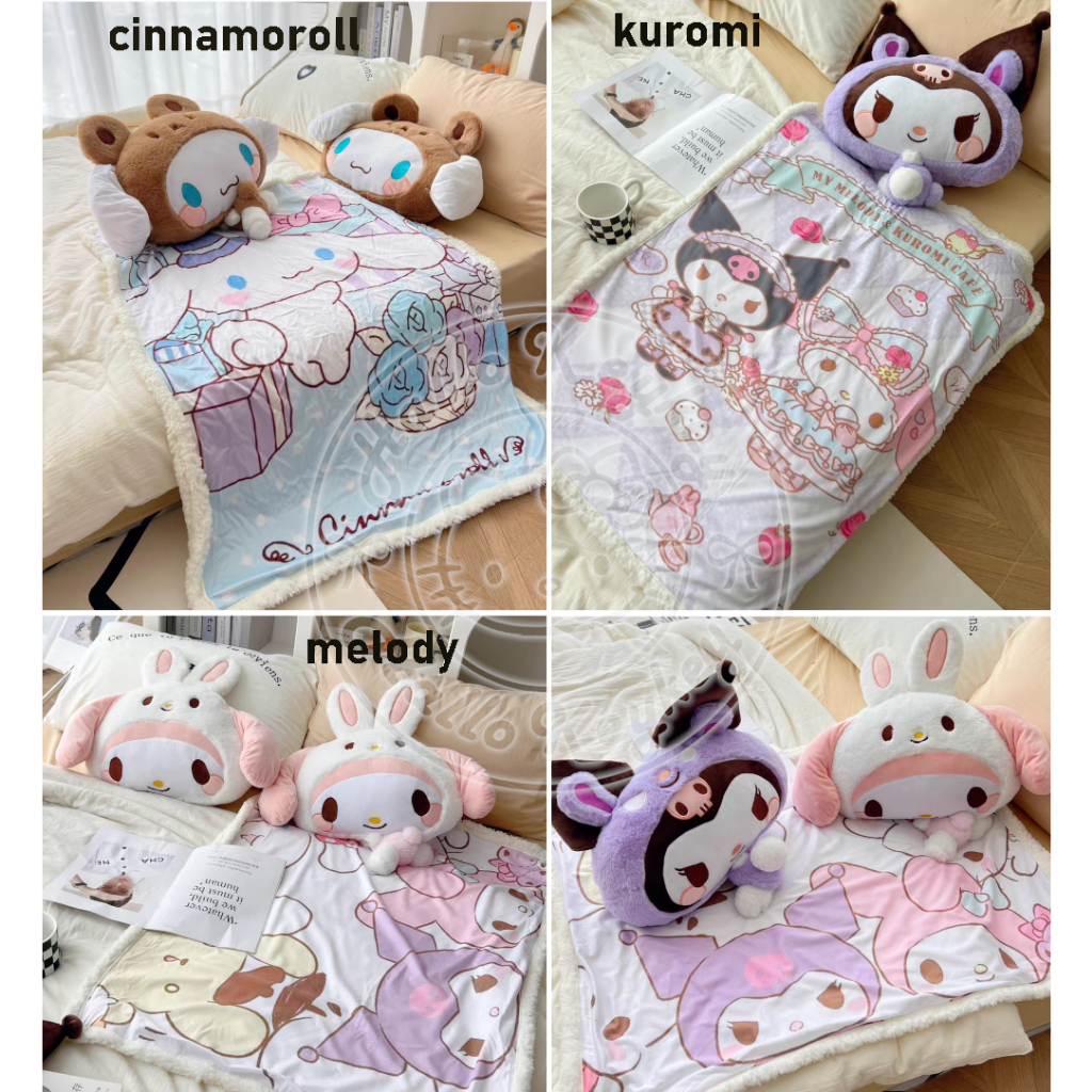 Jual balmut bantal selimut melody kuromi cinnamoroll | Shopee Indonesia