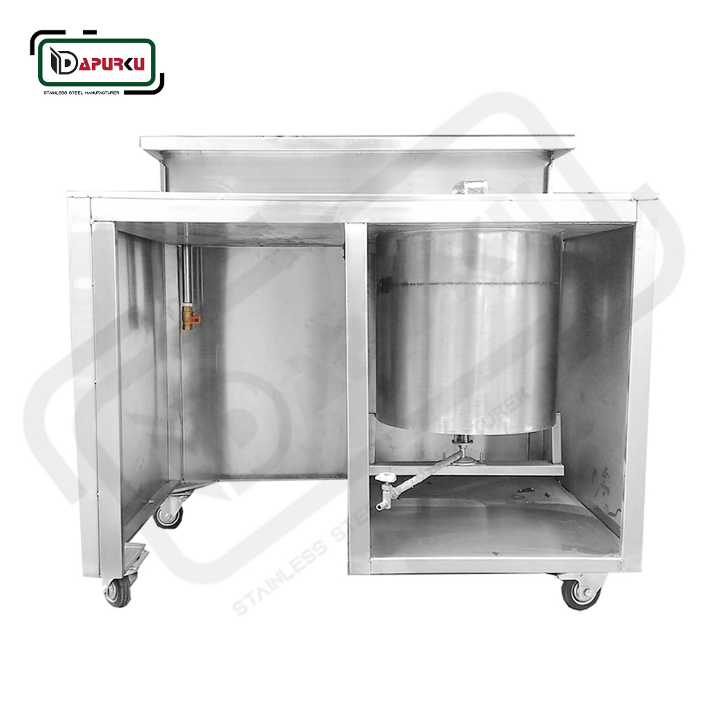 Jual Open Cabinet Rebusan Mie Bakso & Kuah Stainless Steel Panci Bulat ...