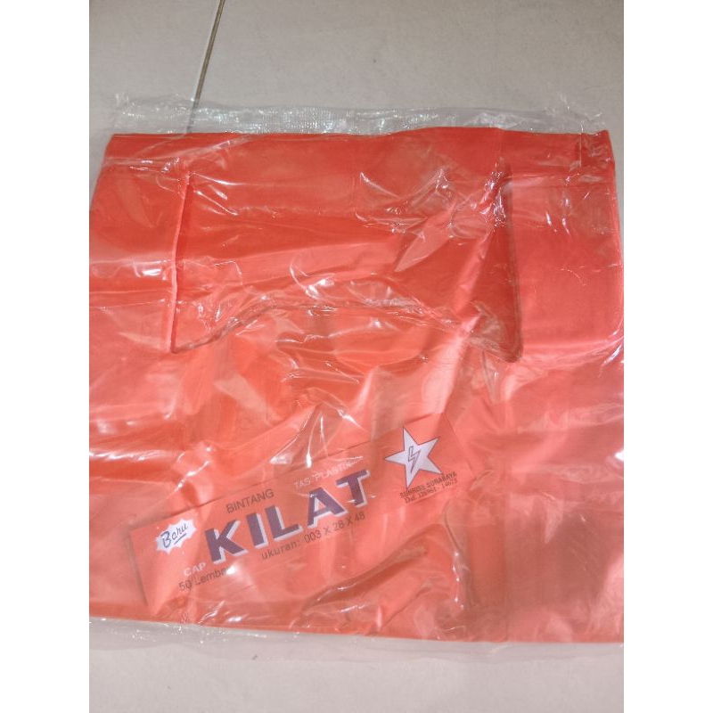 Jual Kresek merah 003 x 28x48 kilat isi 50lembar kantong kresek tebal | Shopee Indonesia