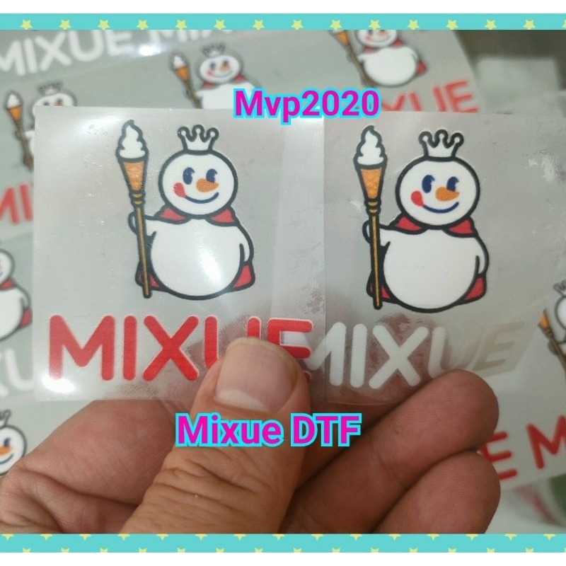 Jual Stiker mixue snow king ice cream DTF sablon | Shopee Indonesia